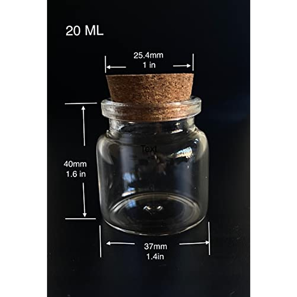 AVELLIM Mini Glass Bottles with Cork Stoppers 20ml 1.6”x1.4” Tiny Spell Jars, Wishing Bottles, Message Bottle for Wedding and Baby Shower Favors (16 Pcs)