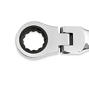 GEARWRENCH 10 Pc. 12 Pt. Stubby Flex Head Ratcheting Combination Wrench Set, Metric - 9550