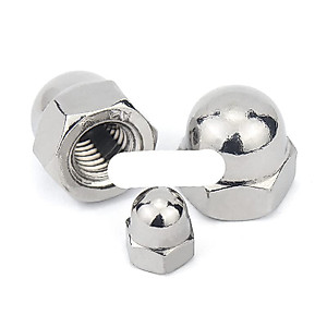 Dome Cap Nuts,Acorn Thread Hex Cap, 1/2/5/10pc M3 M4 M5 M6 M8 M10 M12 M14 M16 304 A2 Stainless Steel Hex Hexagon Short Low Thin Cap Acorn Nut Cover Blind Nut DIN917-M16(1pcs) ( Size : M3(10pcs) )