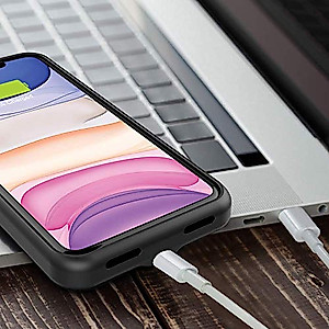 Alpatronix Battery Case for iPhone 14 Pro and iPhone 14 (6.1 inch), Strong Slim Portable Protective Extended Charging Cover Compatible with Wireless Charging, Apple Pay, CarPlay (BX14Pro) – Black