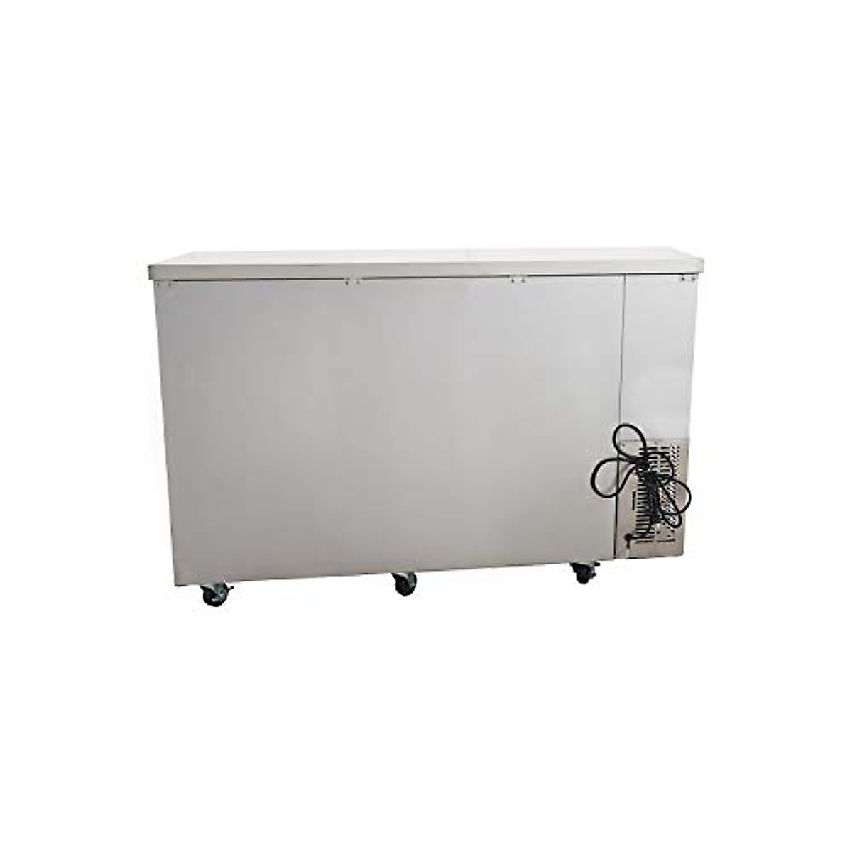 PEAKCOLD 2 Glass Door Commercial Back Bar Cooler; Stainless Steel Under Counter Refrigerator; 60" W
