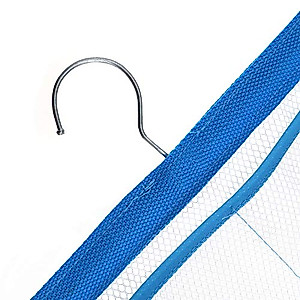 Bathroom Save Space Tub Shower Hanging Mesh Organizer Storage Bag Bathroom Accessories for Dorm Rooms Bathroom Hang on Shower Curtain Rod Liner Hooks