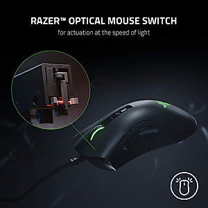 Razer DeathAdder v2 Ergonomic Wired Gaming Mouse Chroma RGB Lighting Programmable (Renewed)