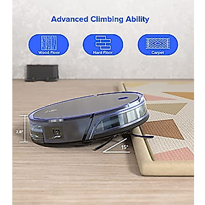 OKP K7 Robot Vacuum Cleaner, Strong Suction, 120Mins Runtime Robotic Vacuums, 4 Cleaning Modes, Works with Alexa/APP/WiFi, Automatic Vacuum Cleaner Robot for Hard Wood Floors and Low Pile Carpets