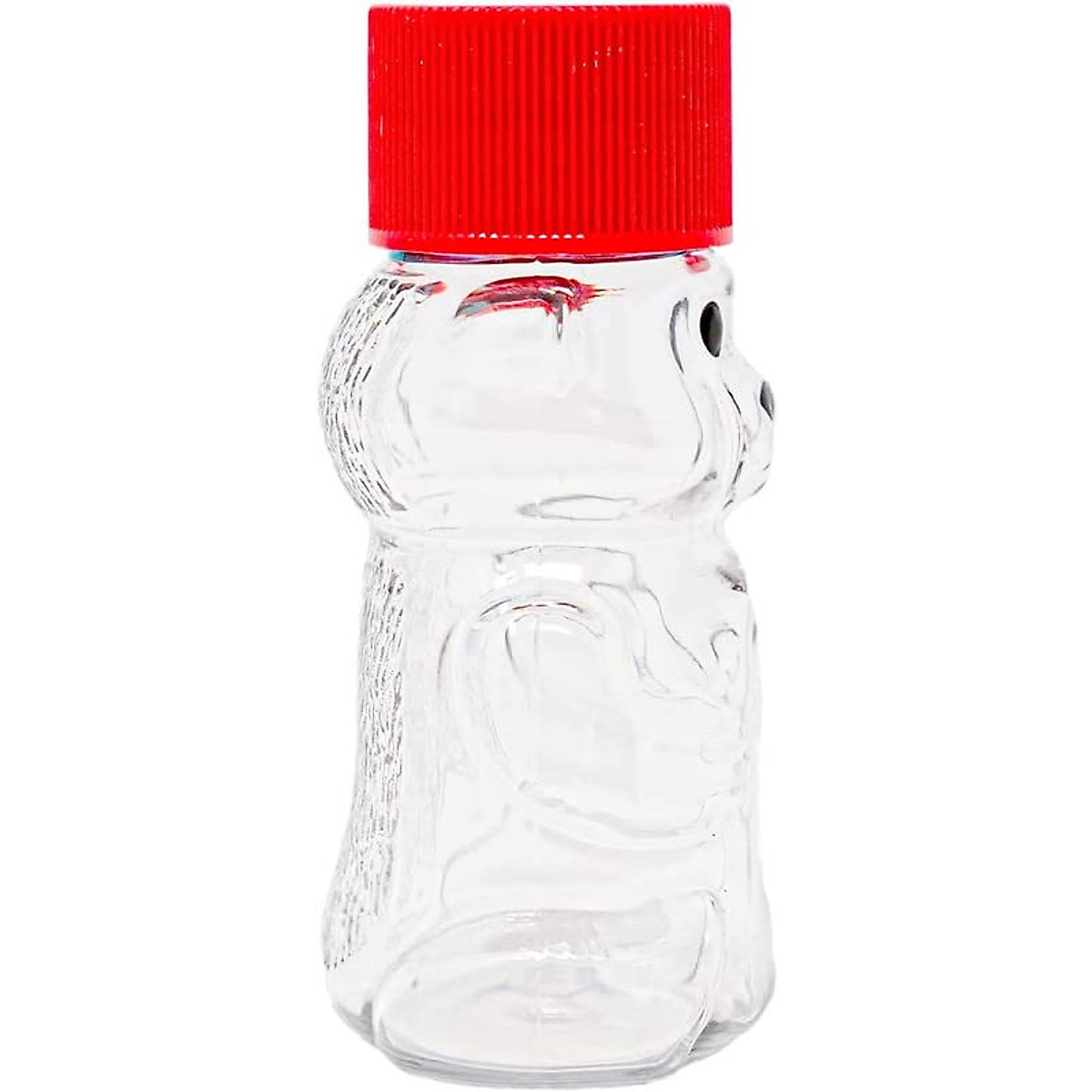 Clearview Containers | 2 Ounce Honey Bears with Screw Top Lid | Red, 24 Pack | Perfect for Holidays, Baby Shower Gifts, Beekeeping, Honey Dispensing