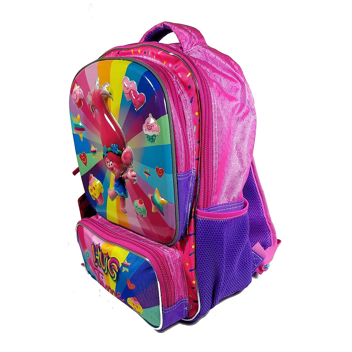 Trolls Large 16" BACKPACK - 3D Hard Shell Front