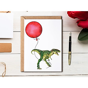 OystersPearl T Rex Dinosaur Birthday Card - Have A Dinomite Birthday - Funny Birthday Card - Dinosaur Card - T-Rex Card - Birthday Card Of A T Rex., 5 x 7 inches