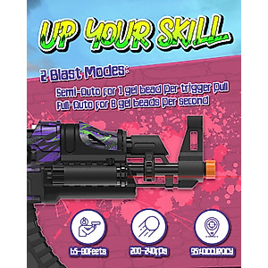 YaGee Electric Splatter Ball Blaster in Backyard Fun and Outdoor Games, Shoots Eco-Friendly Splatter Balls for Adult,(Purple)