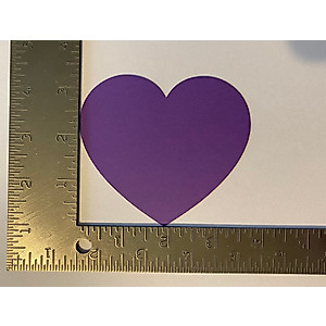 30 Count Purple Heart Cut Outs, Heart Die Cuts, Valentine Confetti, Valentine Cutouts, Valentine Die Cuts, Wedding Die Cuts, 3 3/4 Inch