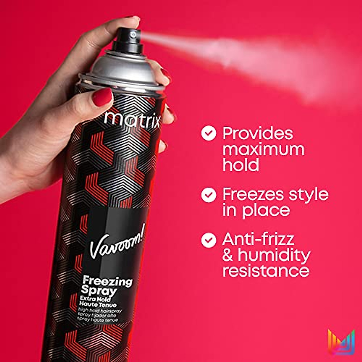 MATRIX Vavoom Extra Hold Freezing Spray | Volumizing & Texturizing Hair Spray With Firm Hold | Prevents Frizz | Hairspray For All Hair Types