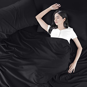 Utopia Bedding Twin Bed Sheets Set - 3 Piece Bedding - Brushed Microfiber - Shrinkage and Fade Resistant - Easy Care (Twin, Black)