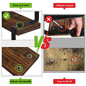 YINMIT Wooden Display Riser Stand, Tiered Perfume and Cologne Organizer Stand, 4 Tier Spice Rack Organizer, Rustic Display Shelf for Candles (4 Tier)