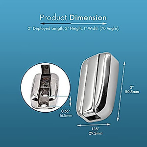 MARINE CITY 316 Grade Stainless Steel Spring Folding Marine Grade Loaded Hat Coat Hook Strong and Durable Coat Hook Foldable Mirror Polished for Boats – Yachts– Hardware Accessories (Pack of 1)