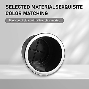 zvsay 2 PCS Multifunctional Car Recessed Cup Holder, 4.33" x 3.62" x 3.34" Automotive ABS Plastic Water Cup Drink Holder, Fits Most Cars, Trucks, Boats, RVs, Golf Carts (Black)