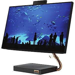 Lenovo 2022 IdeaCentre 5 AIO, 23.8 IPS, FHD, Intel i5-10400T, NO DVD-RW, IR Camera, Win 10 Pro, Black, Wireless Charger, 3 Year onsite (16GB RAM | 256GB SSD)