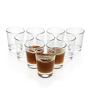 BCnmviku 1.5 oz Shot Glasses Sets with Heavy Base, Clear Shot Glass (2 Pack)