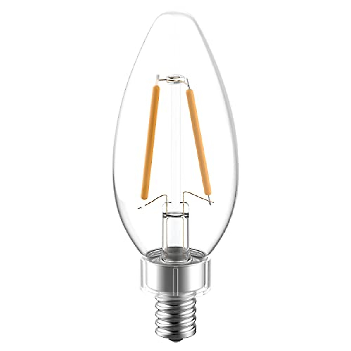 GE Reveal LED Light Bulbs, Candle Lights, 60 Watts, Clear Decorative B11 Bulbs, Small Base (8 Pack)