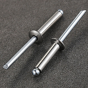 Wensilon (250Pcs) 3/16"x1/2" stainless steel blind pro Rivets,Steel handle and stainless steel mandrel