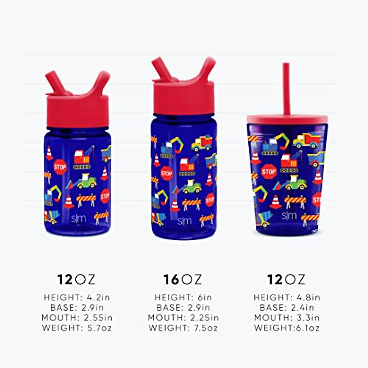 Simple Modern Toddler Cup Plastic BPA-Free Tritan Tumbler with Silicone Straw Lid | Reusable and Durable for Kids, Boys, Girls | Classic Collection | 12oz, Polka Play