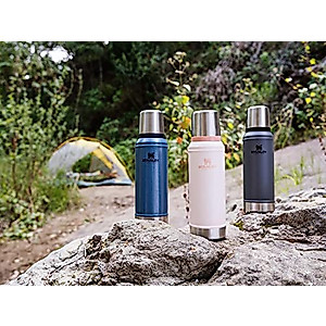 Stanley Classic Vacuum Insulated Wide Mouth Bottle - BPA-Free 18/8 Stainless Steel Thermos for Cold & Hot Beverages - 1.0QT - Limestone