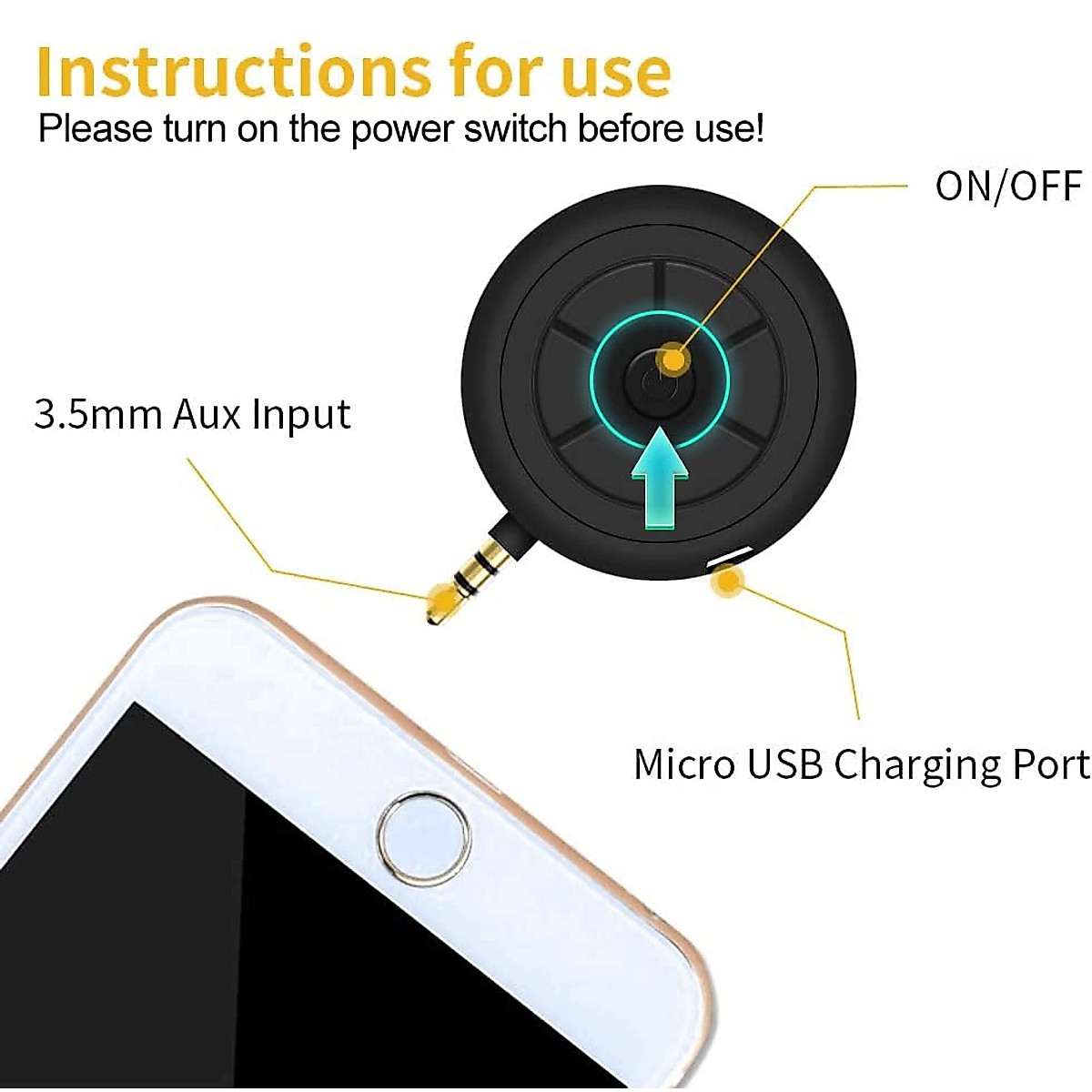 YUIPHINT Mini Portable Speaker Compatible for iPhone/Android Phones/iPad Tablet/Computer/iPod, 3W Mobile Phone Speaker Line-in Speaker with Clear Bass 3.5mm Aux Audio Interface