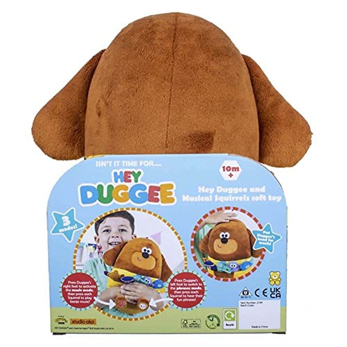 Hey Duggee AB Gee abgee 539 2149 EA with Music and Storytime Squirrels, red, 15 x 18 x 30 Centimeters