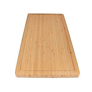 BambooMN Bamboo Burner Cover/Cutting Board for Viking Cooktops, New Vertical Cut, Large, Extra Long (23"x11.78"x0.75")