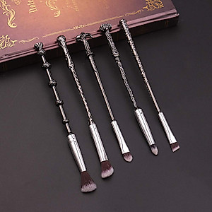 Gifts Wi-zard Wand Makeup Brushes 5 PCS Makeup Brush Set for Foundation Blending Blush Concealer Eyebrow Face Powder