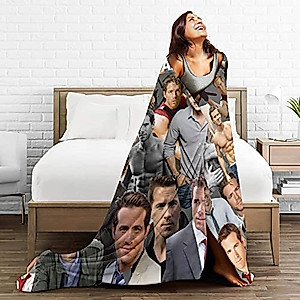 Ryan Reynolds Super Soft Flannel Blanket Warm Anti-Pilling Blanket Sofa Throw Blankets Air Conditioning Blankets Suitable for All Seasons 50"x40"