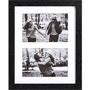 eletecpro 8x10 Collage Picture Frame with 1 Mat Display 2Pcs 4x6 Double Photos or 1Pc 8x10 Picture without Mat Picture Frames Collage Wall Decor Wall & Tabletop Photo Frame with Stand