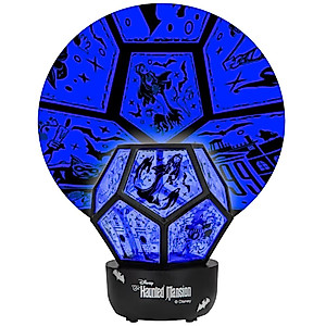 Disney The Haunted Mansion Projection Light, Indoor Blue LED GeoSwirl, Tabletop Halloween Decoration