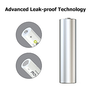 Deleepow Rechargeable AA Batteries High Capacity 3300mAh AA Battery 1.2V 8-Pack Double A Batteries with 8-Bay LCD Individual Charger