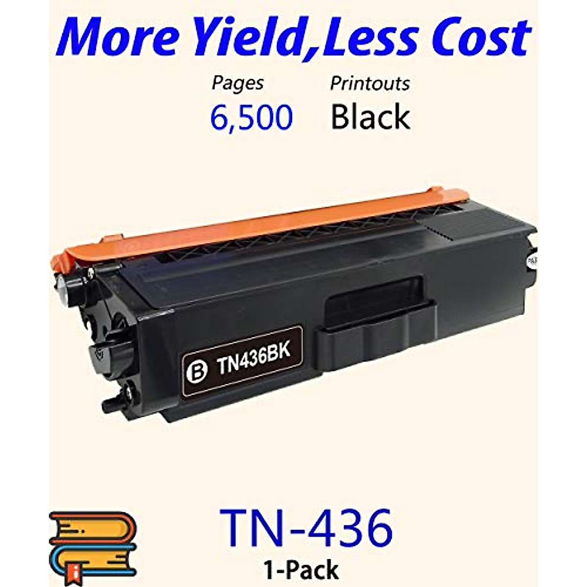 1-Pack ColorPrint Compatible Toner Cartridge Replacement for Brother TN436BK TN-436 TN436 TN433BK TN433 Used for HL-L8260CDW HL-L8360CDW MFC-L8690CDW MFC-L8900CDW MFC-L8610CDW Printer (Black)
