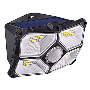 4 Sided 40Leds PIR Motion Sensor Sunlight Control Solar Energy Street Lamp Yard Path Home Garden Solar Power Induction Wall Light