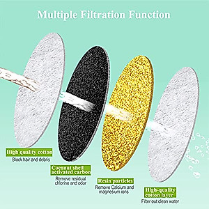 Cat Water Fountain Filters, 5 inch Pet Fountain Filters, Dog Fountain Activated Carbon Filters Replacement, Compatible with Cats and Dogs Automatic Water Dispenser (16Pcs)