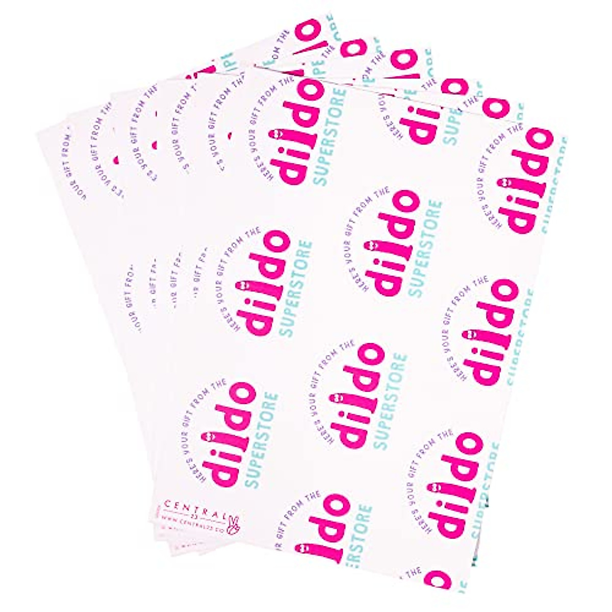 CENTRAL 23 Funny Wrapping Paper - 6 Sheets of Birthday Gift Wrap - Wrapping Paper Sheets for Women - For Bridal Shower - Bachelorette Party - Pink White - Comes With Fun Stickers