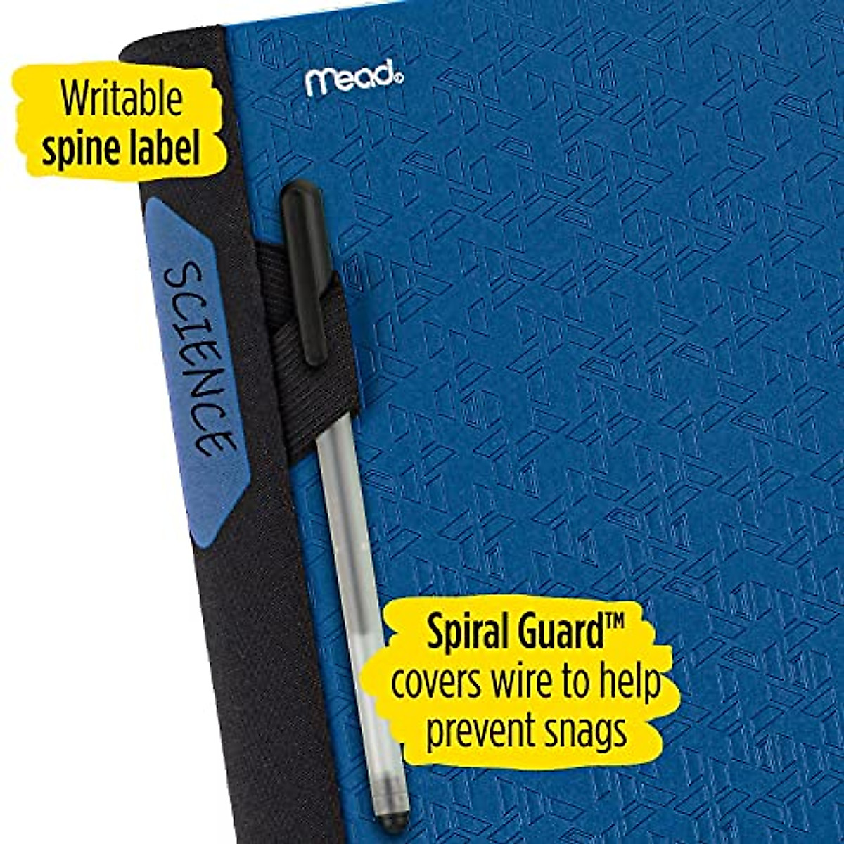 Five Star Advance Spiral Notebook + Study App, 5 Subject, College Ruled Paper, 11" x 8-1/2", 200 Sheets, With Spiral Guard and Movable Dividers, Pacific Blue, 1 Count (73150)