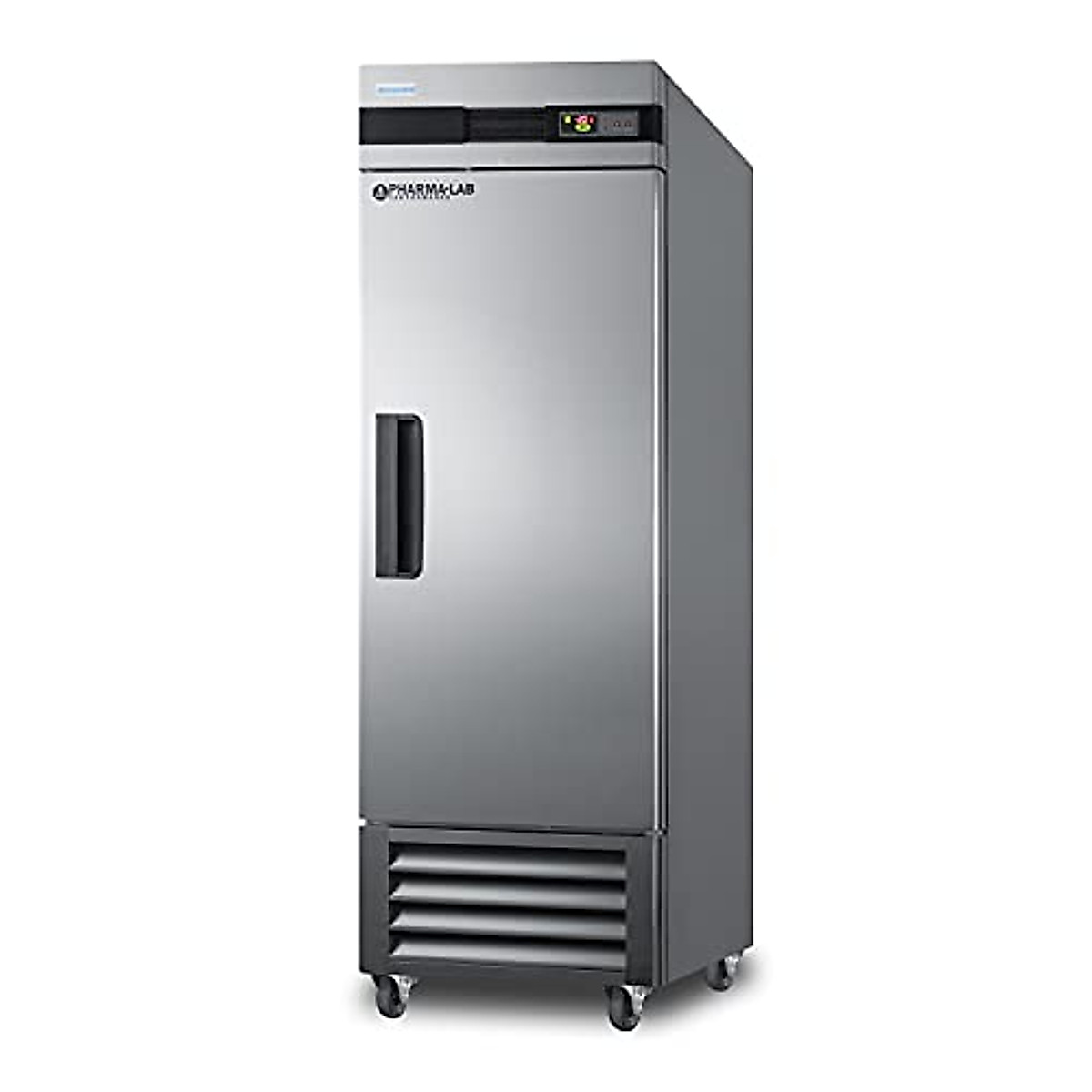 AccuCold AFS23ML 28 Pharmacy Freezer With 23 Cu. Ft. Capacity Forced Air Cooling Temperature Alarm LED Control Panel And Self-Closing Door In Stainless Steel