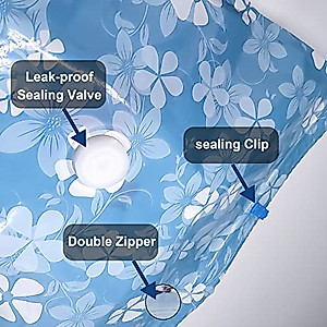 Vacuum Storage bags, 10pcs Space Saver Bags for clothes, Pillows, Blankets, etc. Includes 2 Jumbo, 2 Large, 2 Medium and 4 Hand-Rolled Travel Storage Sealer Bags - With Hand Pump