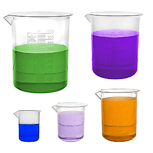 EISCO Ultimate Plastics Kit - 15 Piece Science Lab Set - Includes 5 Polypropylene Beakers, 4 Polypropylene Graduated Cylinders, 5 Disposable LDPE Pipettes & Nylon Cleaning Brush