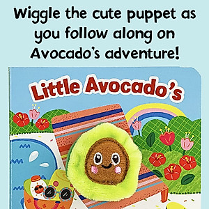 Little Avocado's Big Adventure Finger Puppet Board Book, Ages 1-4