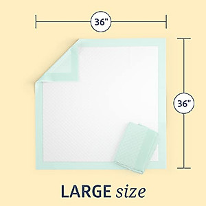 Medline Heavy Absorbency 36" x 36" Quilted Bed Pads, Large Disposable Underpads, 50 Per Case, Fluff and Polymer Core, Great Protection for Beds, Furniture, Surfaces