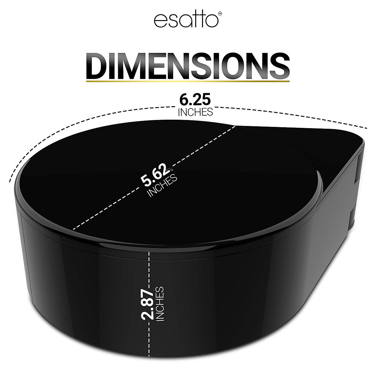 Esatto Glass Salt Rimmer 3 Tier for Margarita Tray and Cocktail, White with 2 Extra Sponge’s + 3 Pourers – Apply Salt, Sugar, and Lime Juice for Better Drinks and Efficient Drink Preparation