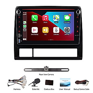 YZKONG Car Stereo for Toyota Tacoma 2005-2015 Compatible with Carplay/Android Auto with 8 inch Touch Screen/Bluetooth/Mirror Link/FM/AM/USB/Rear View Camera