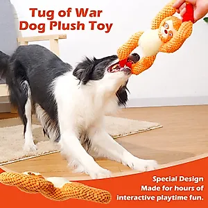 samtotopets Large Squeaky Dog Toys, Stuffed Animal Dog Plush Toy,Interactive Puppy Toys with Crinkle Paper for Small, Medium, and Large Dogs,Daily Companionship, Training Reward Gift.