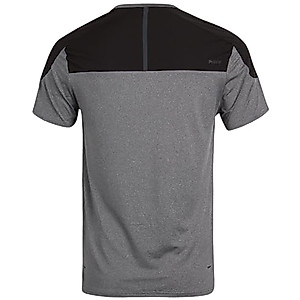 Spyder Men's Athletic T-Shirt - 2 Pack Dry Fit Short Sleeve Performance Sports Tee (S-XL), Size Large, Black/Grey