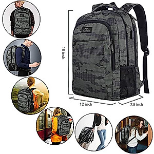 MATEIN Travel Backpack with USB, Sturdy College School Backpack for 15.6 Inch Laptop with Anti Theft Pocket for Women & Men, Slim Lightweight Laptop Bag Computer Bookbag Daypack for Adult Teens Gift