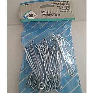 Graber 3-Inch Slip On Drapery Hooks with 1/8-Inch Drop. 14 Hooks per Bag