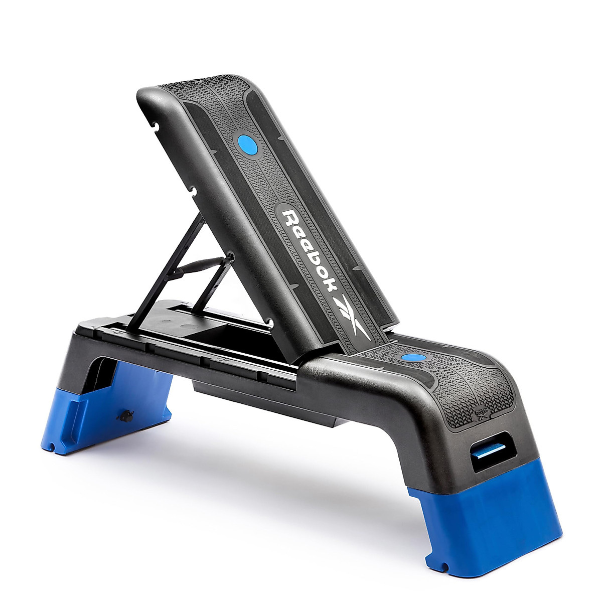 Reebok Deck Multipurpose Adjustable Bench Aerobic Strength Training Incline and Decline, Blue