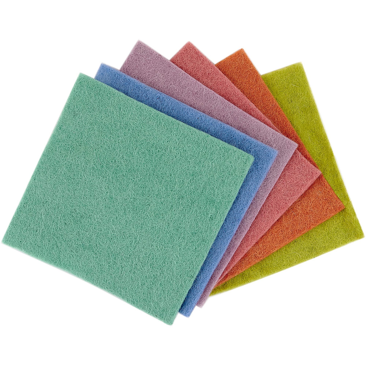 Wilton Feltworks Craft Squares, Rainbow Colors,, 6" x 6" Each (72-76398)